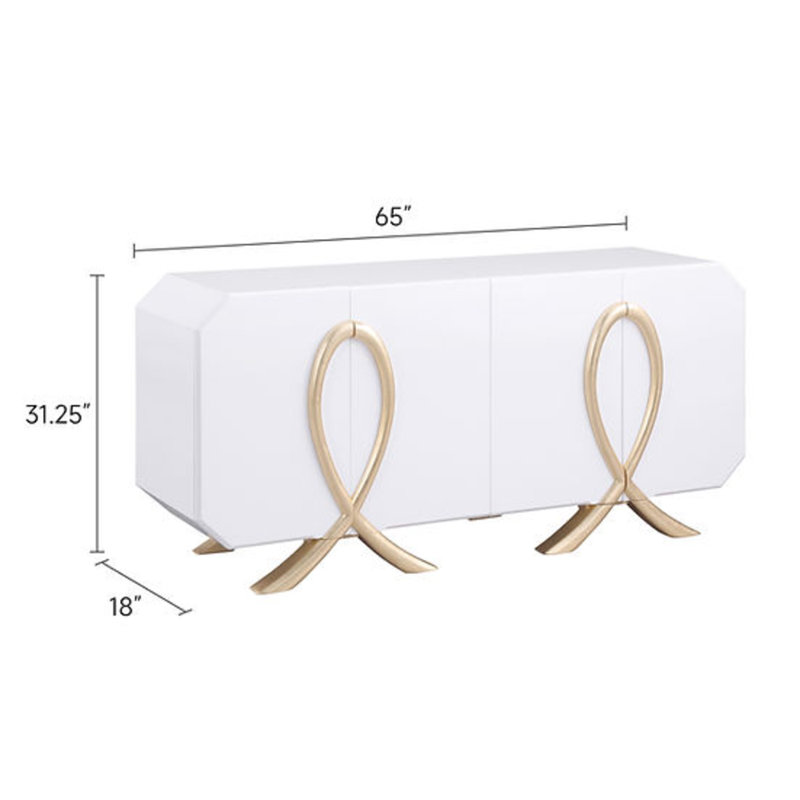 Eve Furniture Aster White Gold Console Table | Wayfair